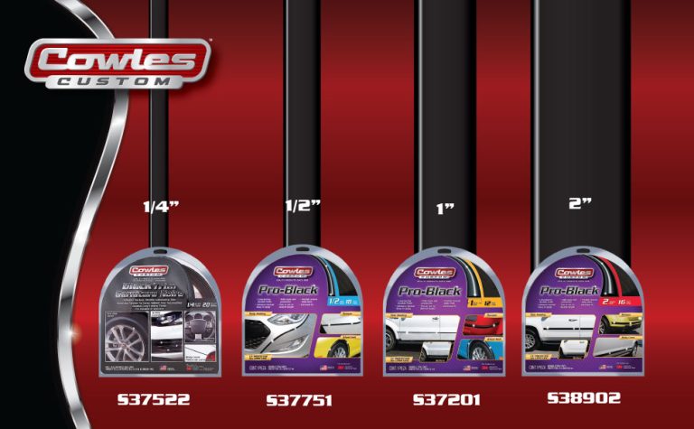 Cowles® ProtektoTrim™ Universal Side Body Molding Black & Chrome