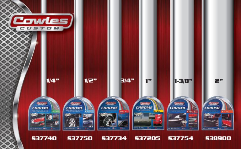 Cowles® ProtektoTrim™ Universal Side Body Molding Black & Chrome